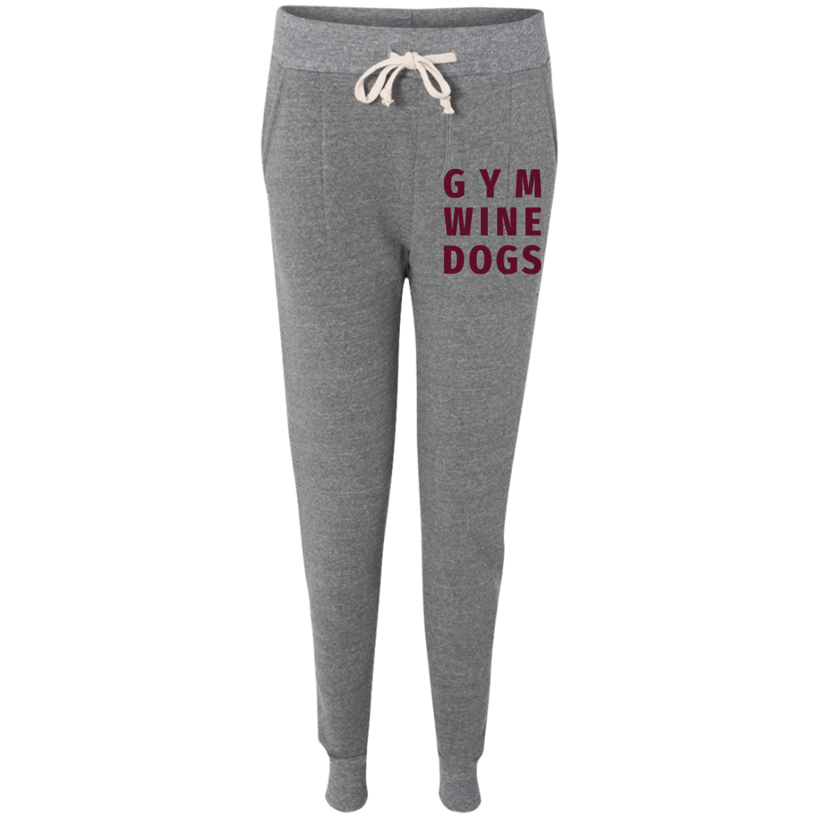 Ladies' Fleece Jogger Gym, Wine, Dogs – Pup Scruffs